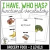 Grocery Store Food Vocabulary - I Have, Who Has? Game