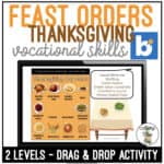 Thanksgiving Feast Orders Drag & Drop Boom Cards