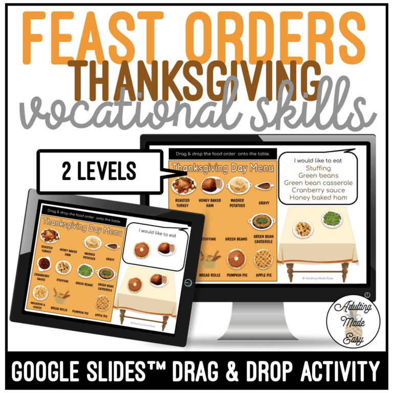 Teaching Thanksgiving Week? 5+ No Prep Life Skills Activities to Use ...