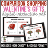 Valentine's Gift Comparison Shopping Digital Task Cards