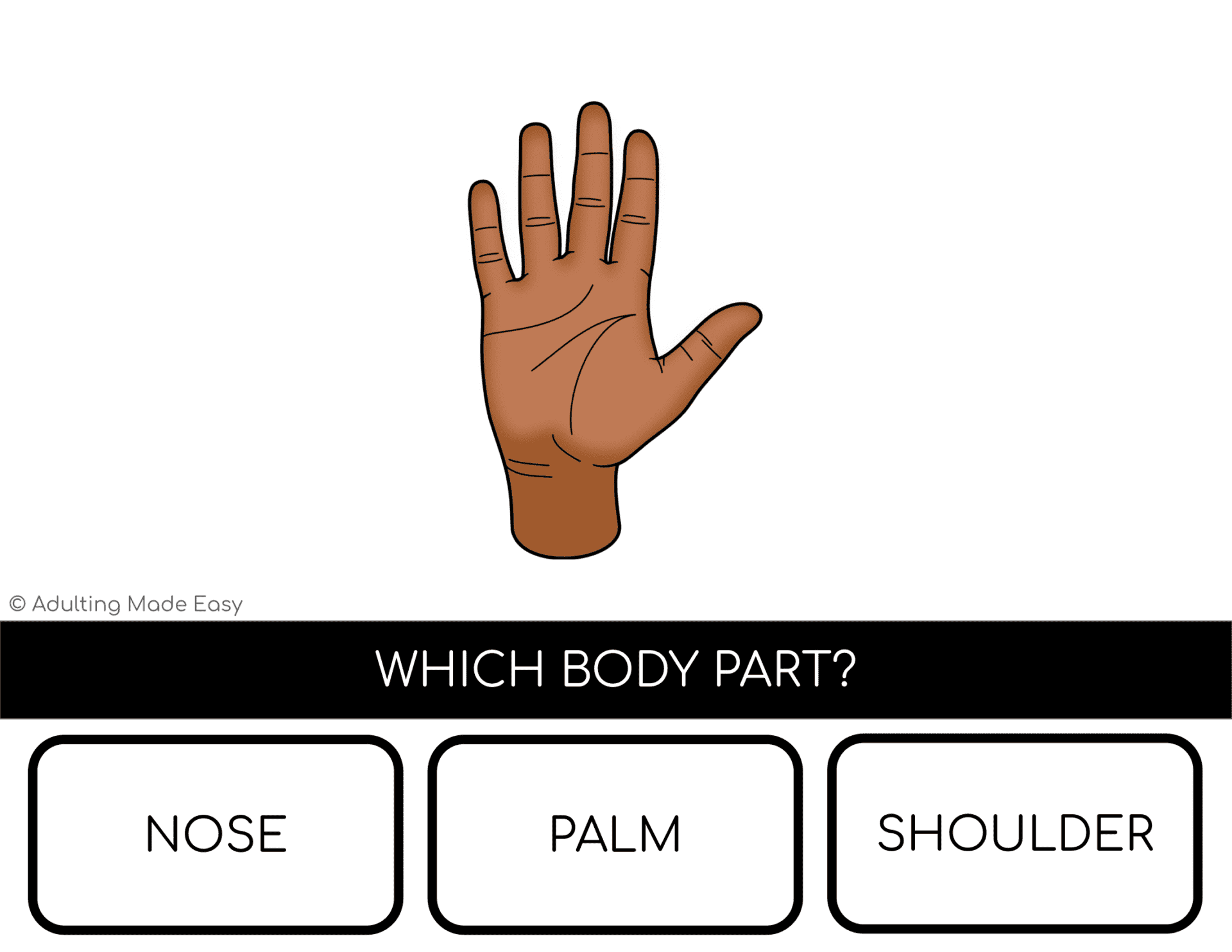 Body Parts Word to Picture Task Cards