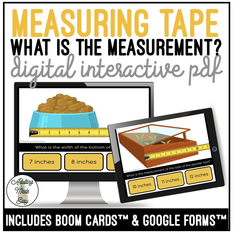 Measuring Tape Digital Task Cards