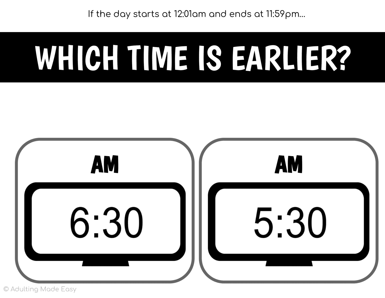 Which Time is Earlier/Later Digital Clocks Task Cards