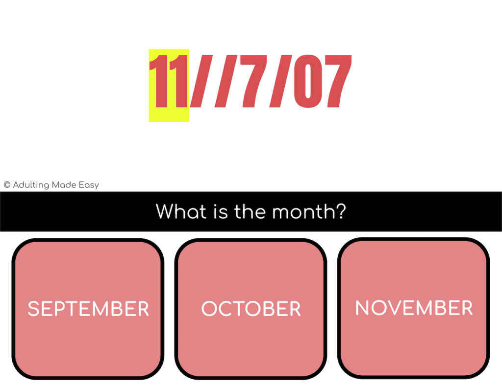 Writing The Month with Numbers Digital Task Cards