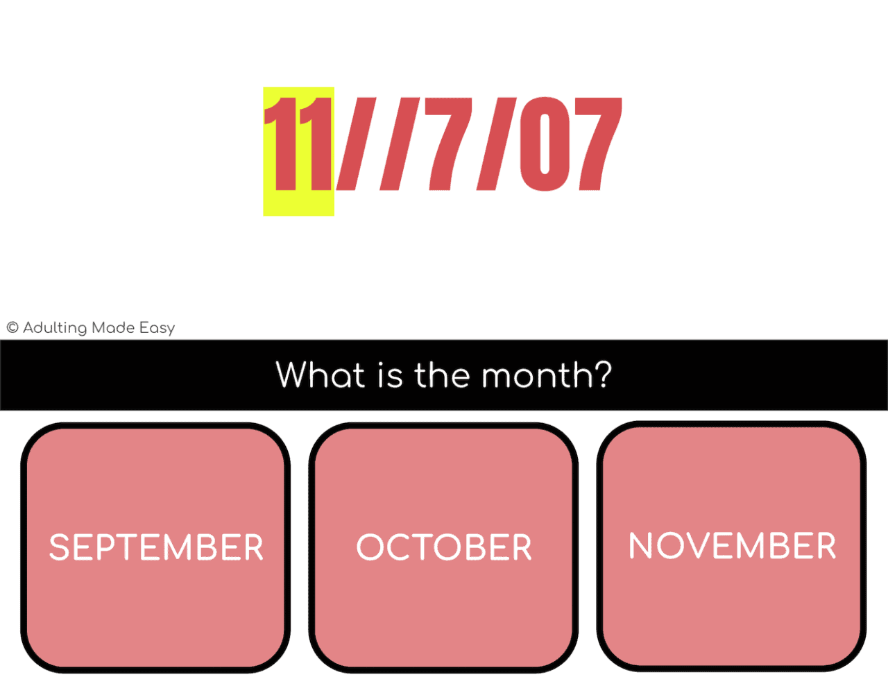 Writing The Month with Numbers Digital Task Cards