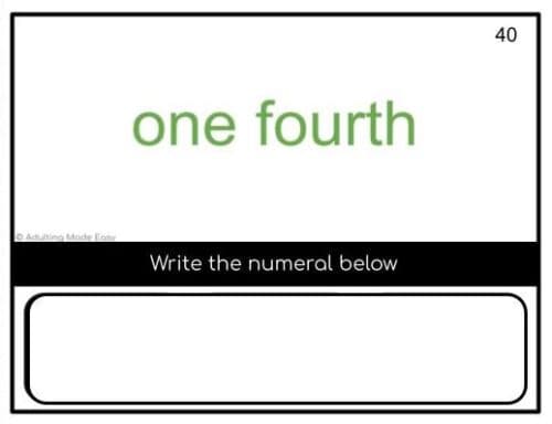 Number Words Task Cards