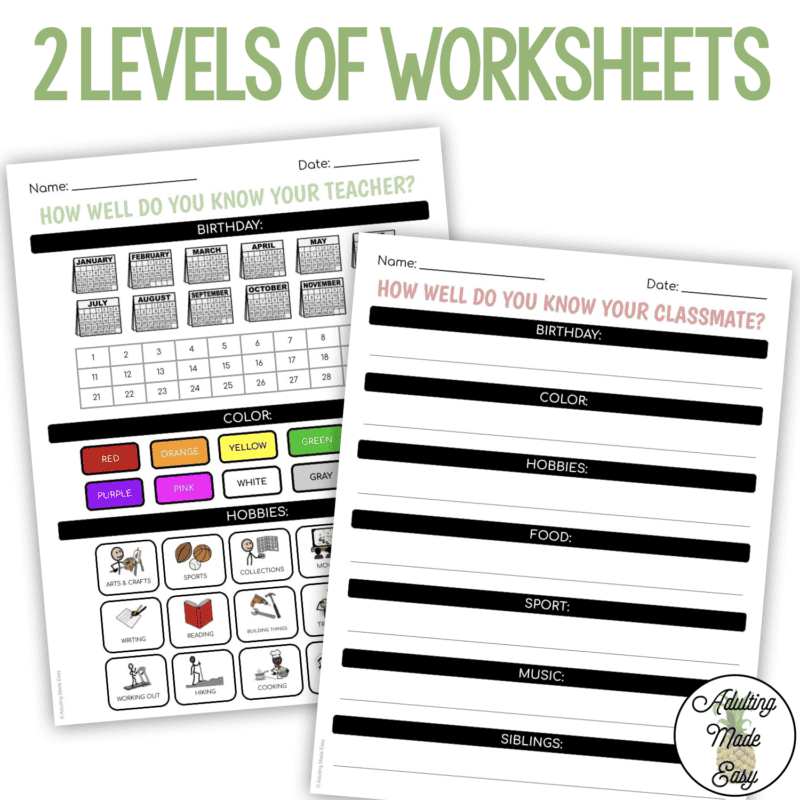 How Well Do You Know... Worksheets & Google Slides Activity