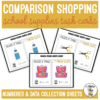 School Supplies Comparison Shopping Task Cards