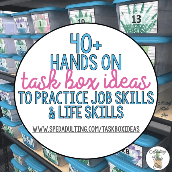 Hands On Task Box Ideas for Job Skills & Life Skills - Adulting Made ...