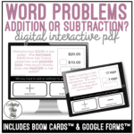 Functional Word Problems Add or Subtract? Digital Activity