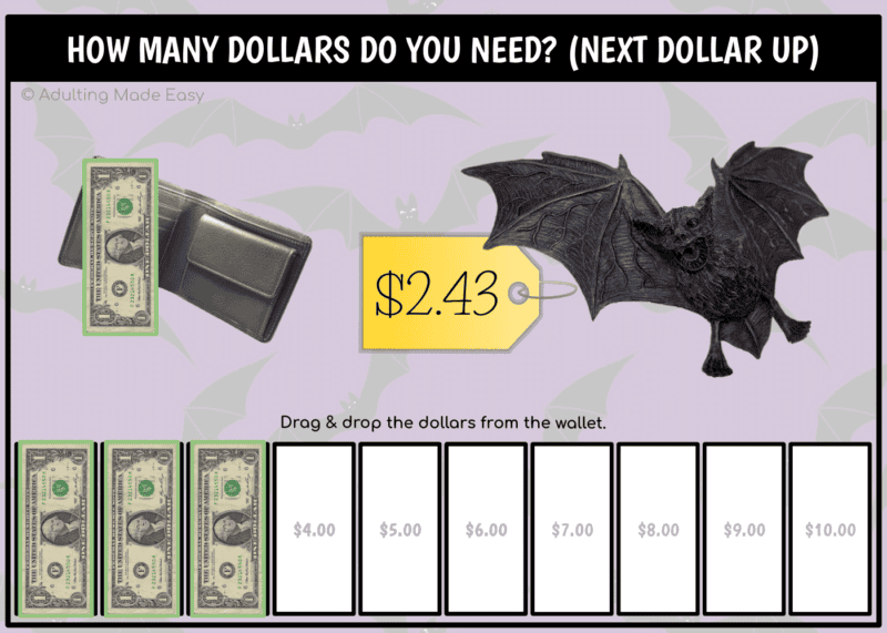 Halloween Next Dollar Up to $10 Google Slides Activity - Adulting Made ...