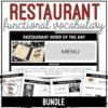 Restaurant Functional Vocabulary BUNDLE - Adulting Made Easy LLC