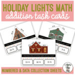 Holiday Lights Math Task Cards - Adulting Made Easy LLC
