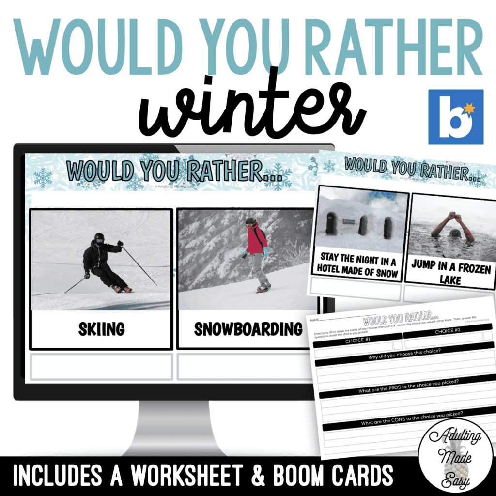 Would You Rather - Winter Activity - Adulting Made Easy LLC