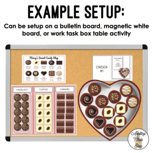 Valentine's Chocolate Order Interactive Bulletin Board Work Task ...