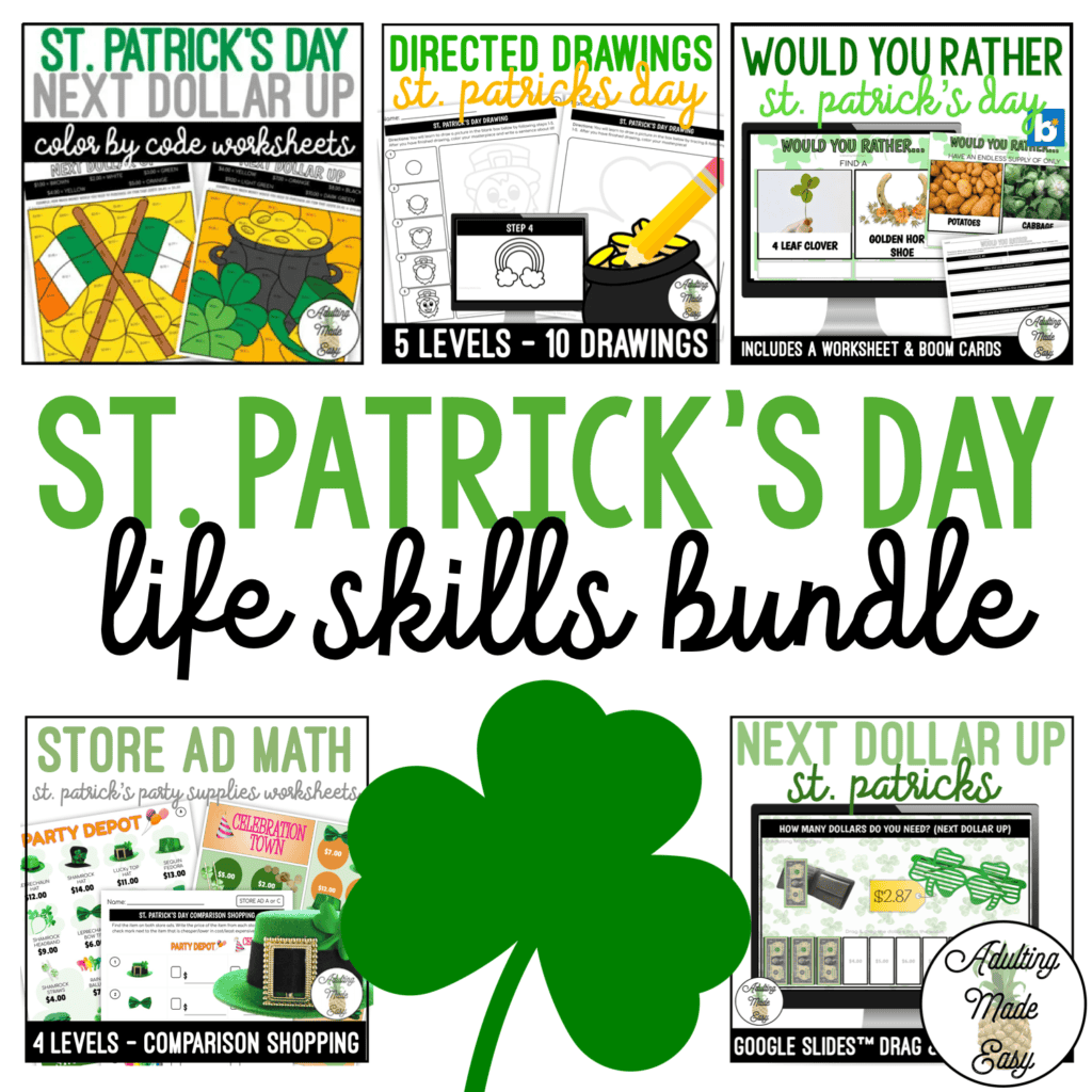 Life Skills St. Patrick's Day Bundle - Adulting Made Easy LLC