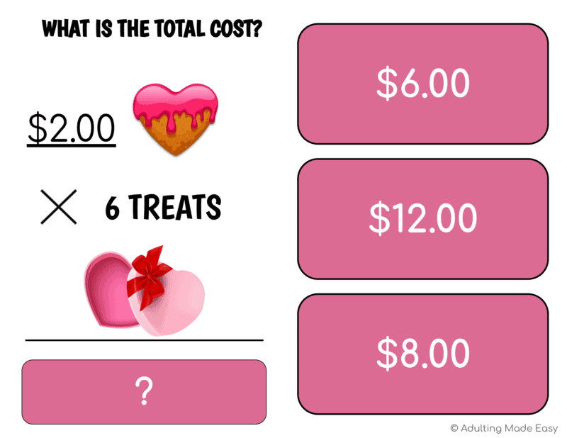 Valentine's Treats Multiplication Digital Task Cards - Adulting Made ...