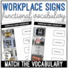 Workplace Signs Functional Vocabulary BUNDLE - Adulting Made Easy LLC