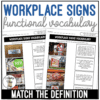 Workplace Signs Functional Vocabulary BUNDLE - Adulting Made Easy LLC