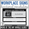 Workplace Signs Functional Vocabulary BUNDLE - Adulting Made Easy LLC